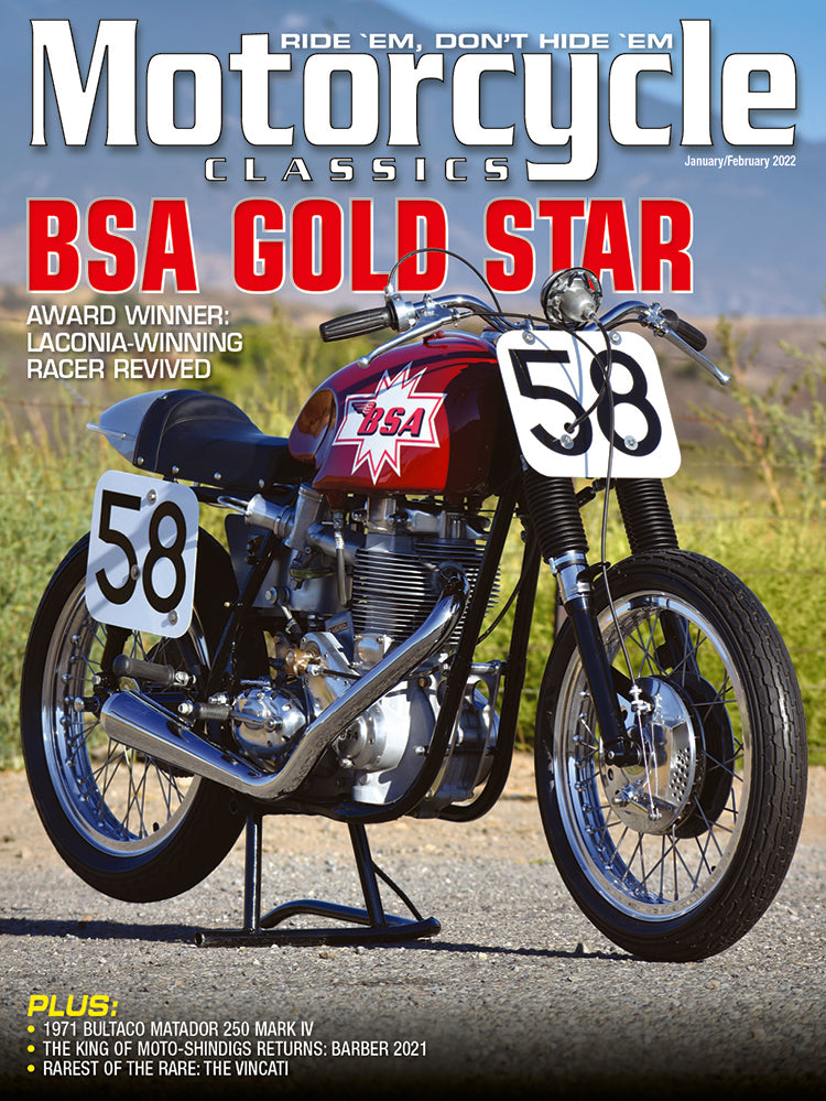 Motorcycle Classics Magazine, January/February 2022